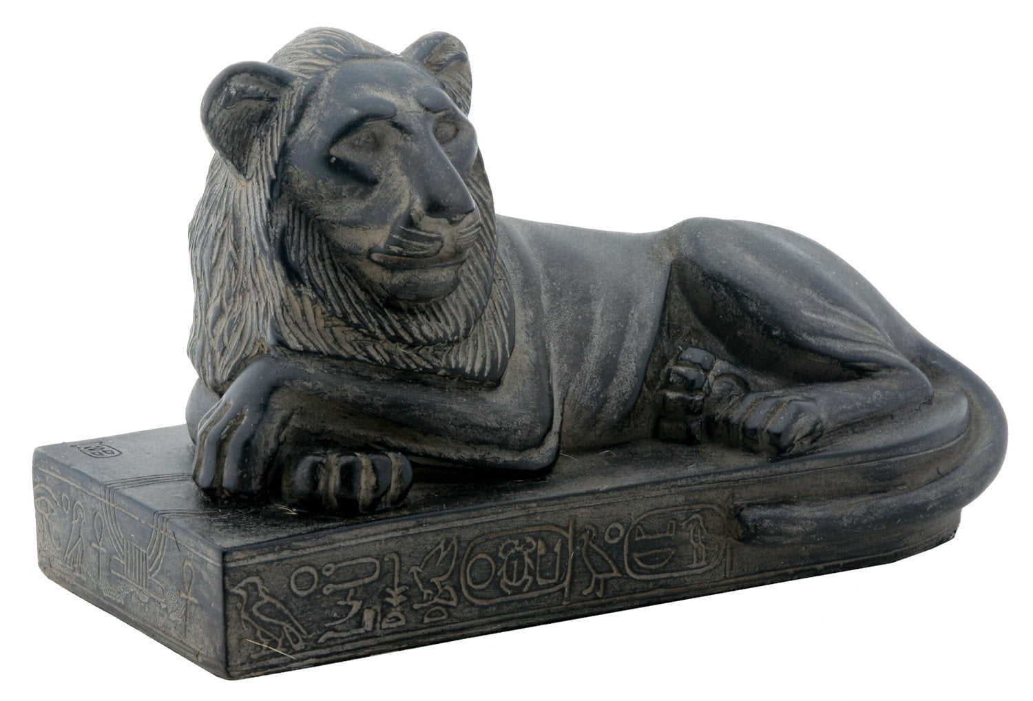 Dark Smiling Lion Lounging Statue - Walmart.com