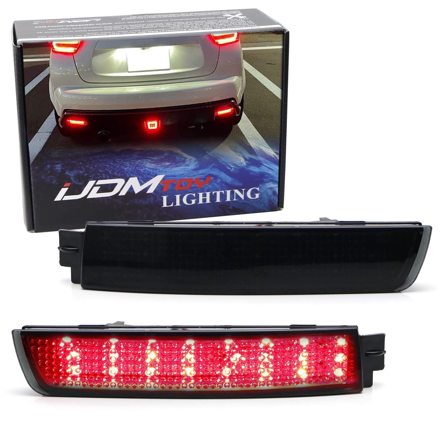 Dark Smoked Lens 48-SMD LED Bumper Reflector Lights For Infiniti FX35 FX50 QX70 Nissan Juke ...