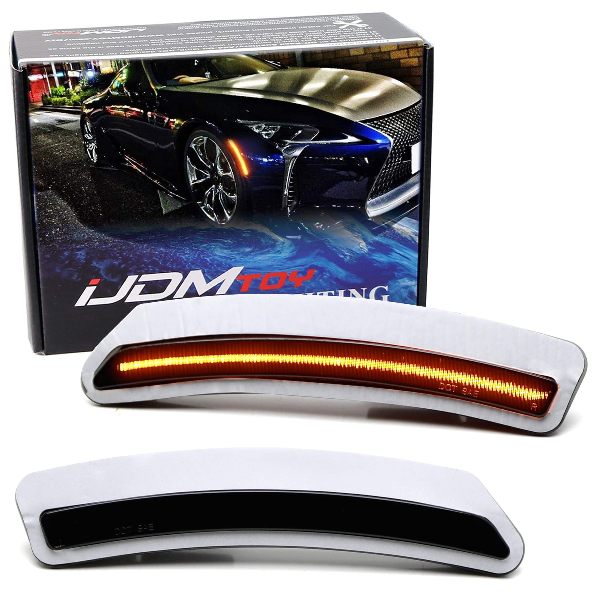 Dark Smoked Lens Amber Full LED Strip Wheelarch Bumper Reflector ...