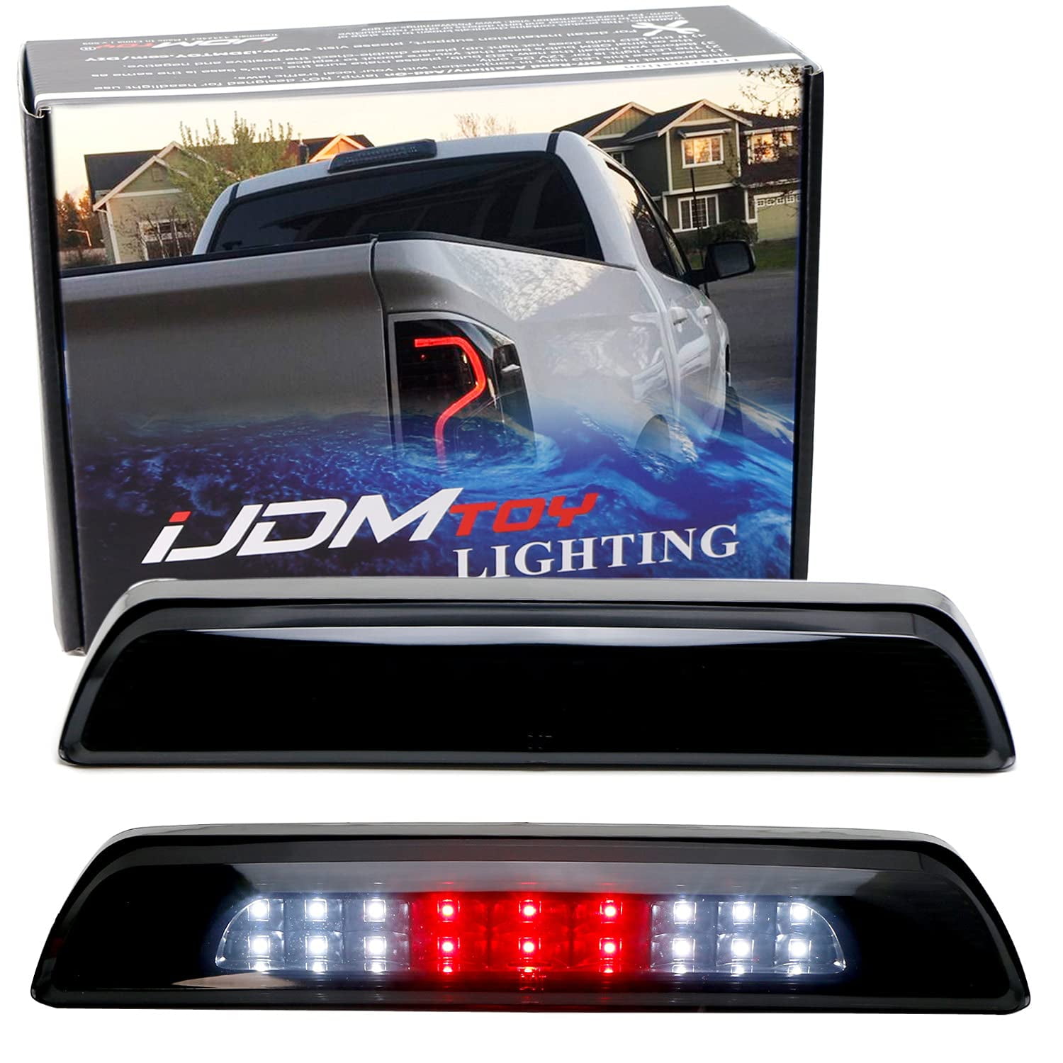 Dark Smoked Lens Full LED High Mount Third Brake/Stop Light Assembly ...