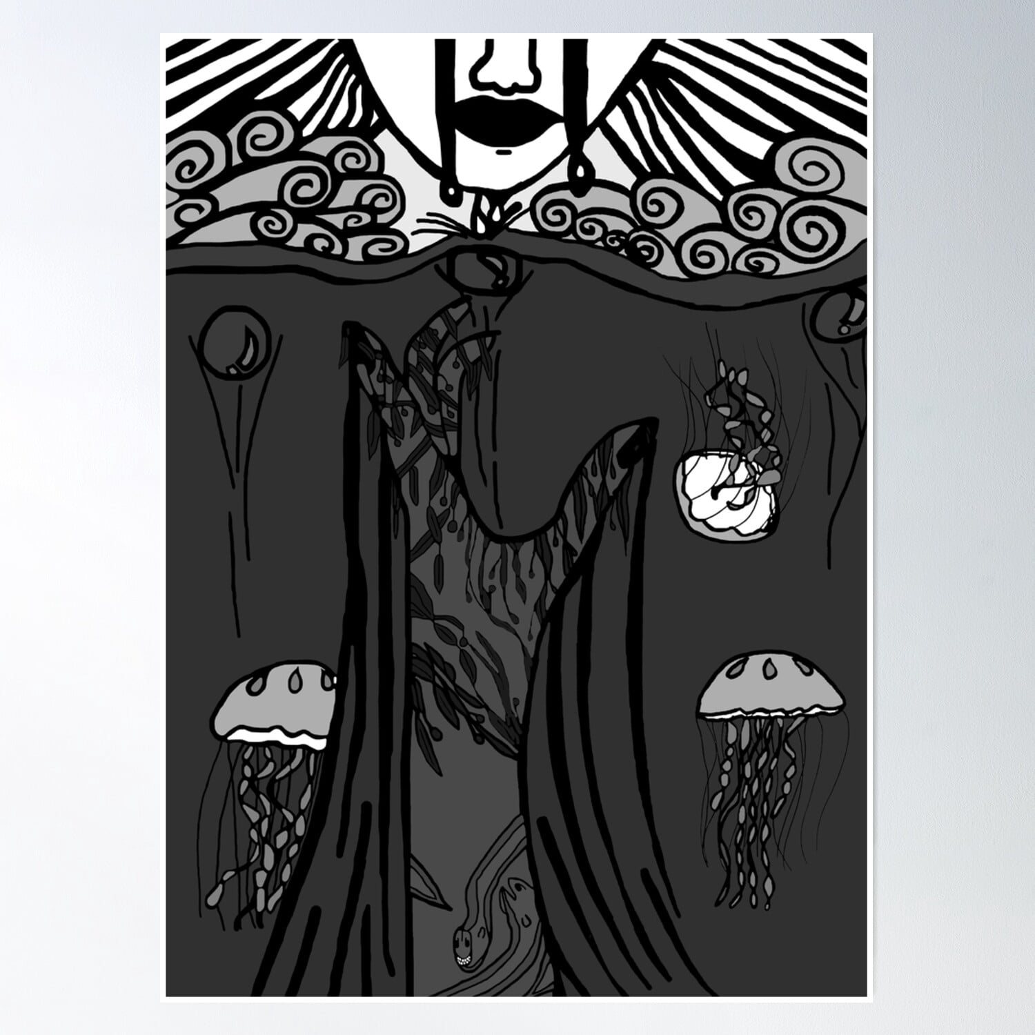 Dark Sorrow Poster Wall Art, Modern Wall Decor, 8x12 UNFRAMED - Walmart.com