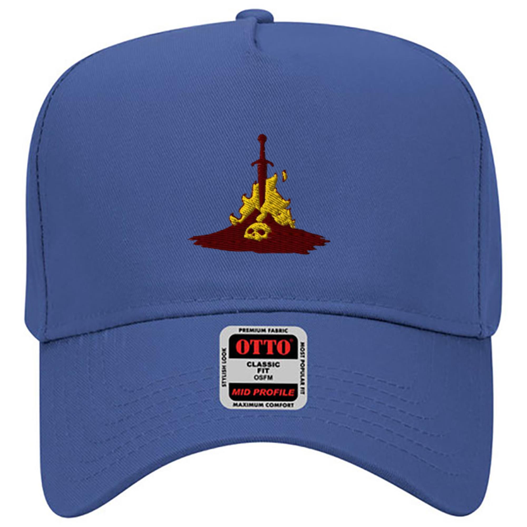 Dark Soul Bonfire Game Theme Embroidered Mid Profile Baseball Hat Gamer ...