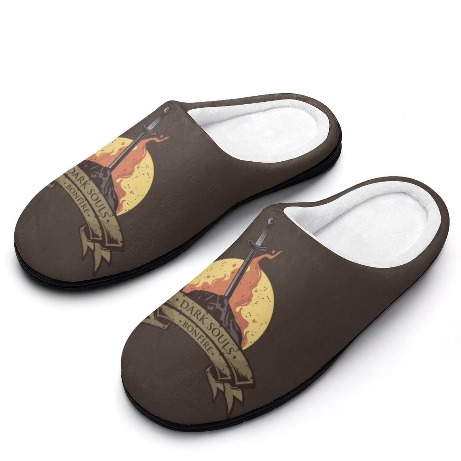 Dark Souls Game Fuzzy Cotton Slippers For Womens Lightweight Anti-slip ...