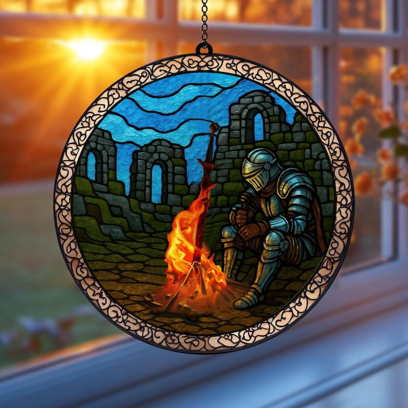 Dark Souls Glass Suncatcher, Artorias the Abysswalker Glass Suncatcher ...