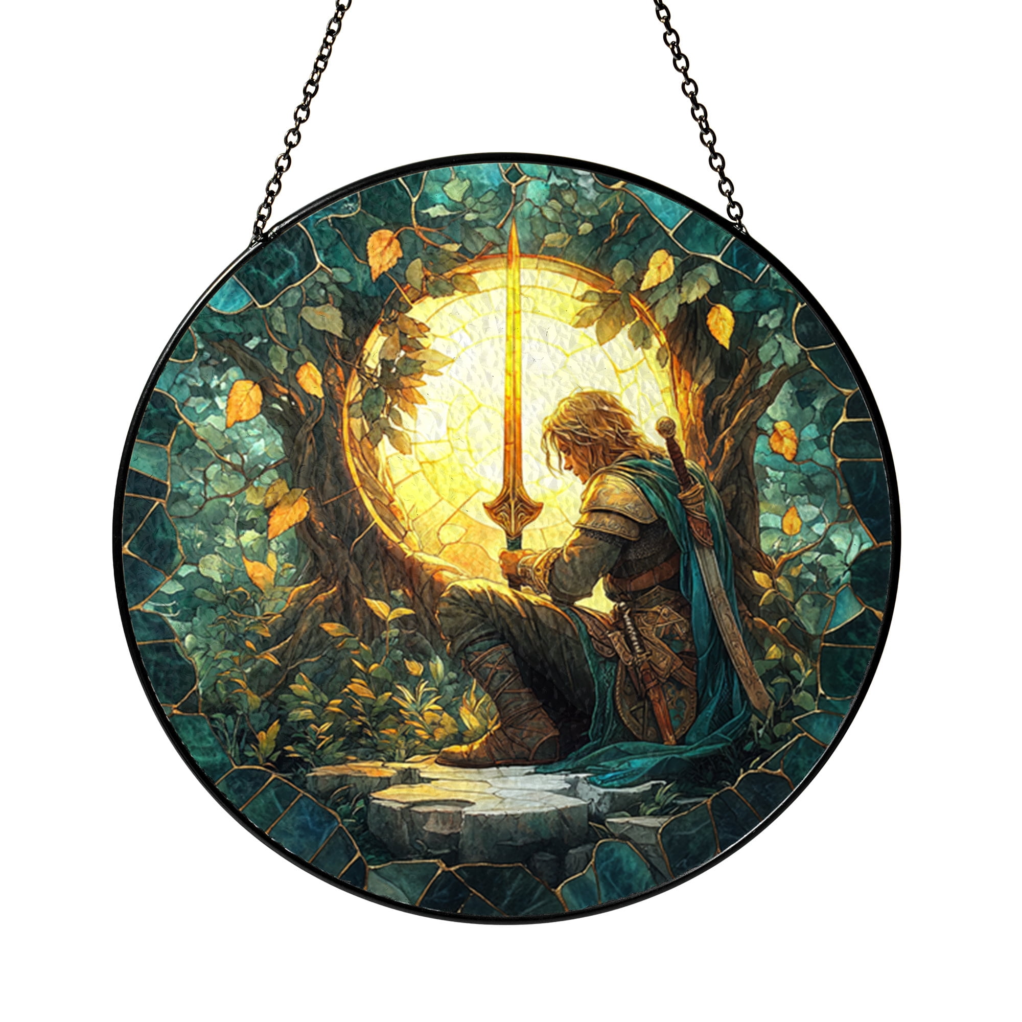 Dark Souls Stained Glass Suncatcher – Artorias Bonfire Window Hanging ...