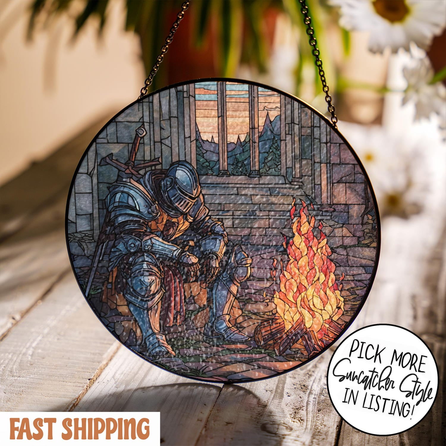 Dark Souls Stained Glass Suncatcher, Artorias the Abysswalker ...