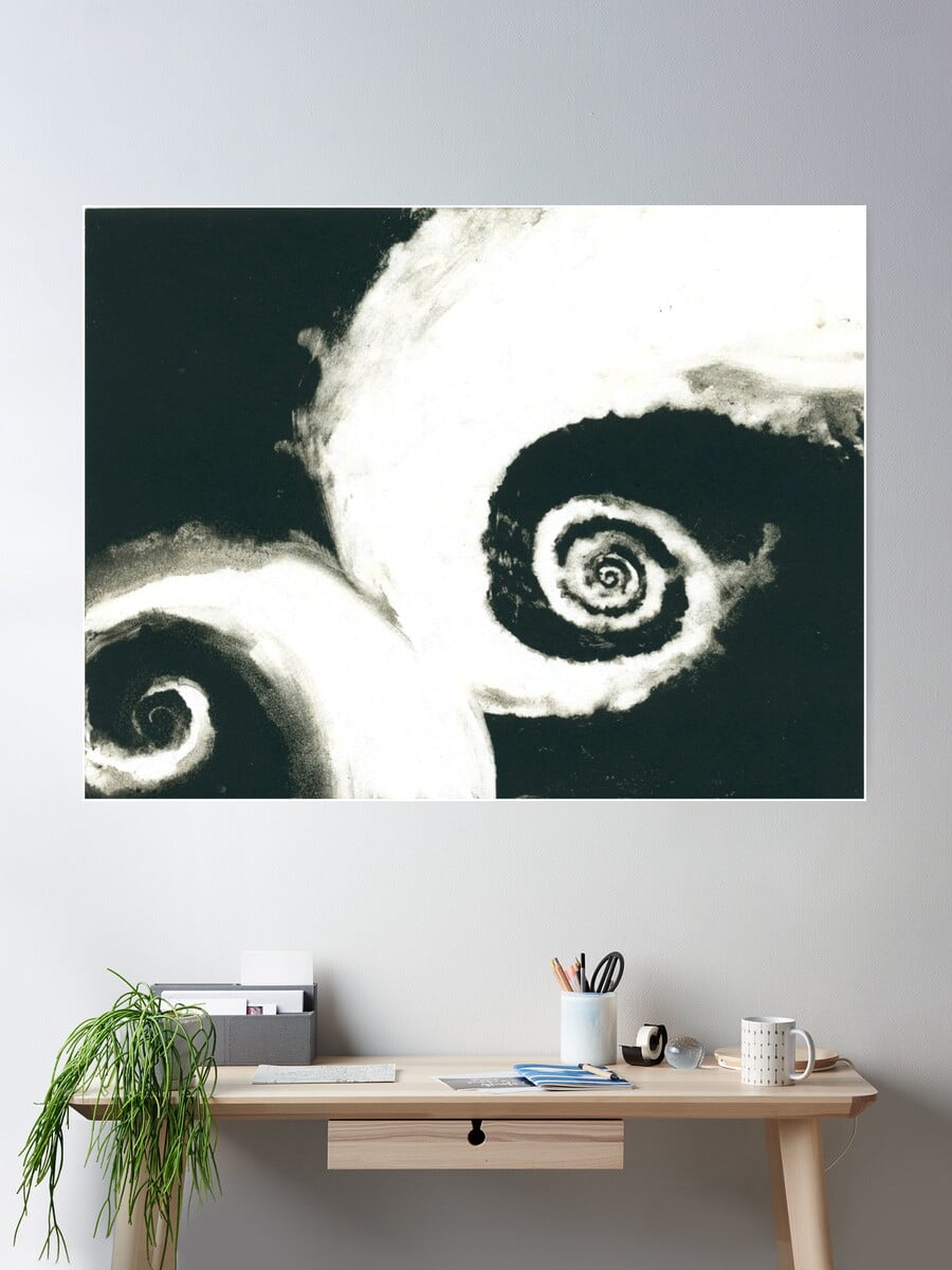 Dark Spiral Waves Poster Wall Art, Modern Wall Decor For Living Room Bedroom, 12x18 UNFRAMED ...