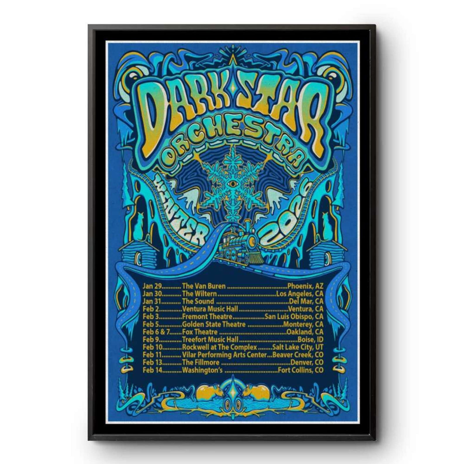 Dark Star Orchestra Winter Tour 2026 Poster, Psychedelic Jam Band ...
