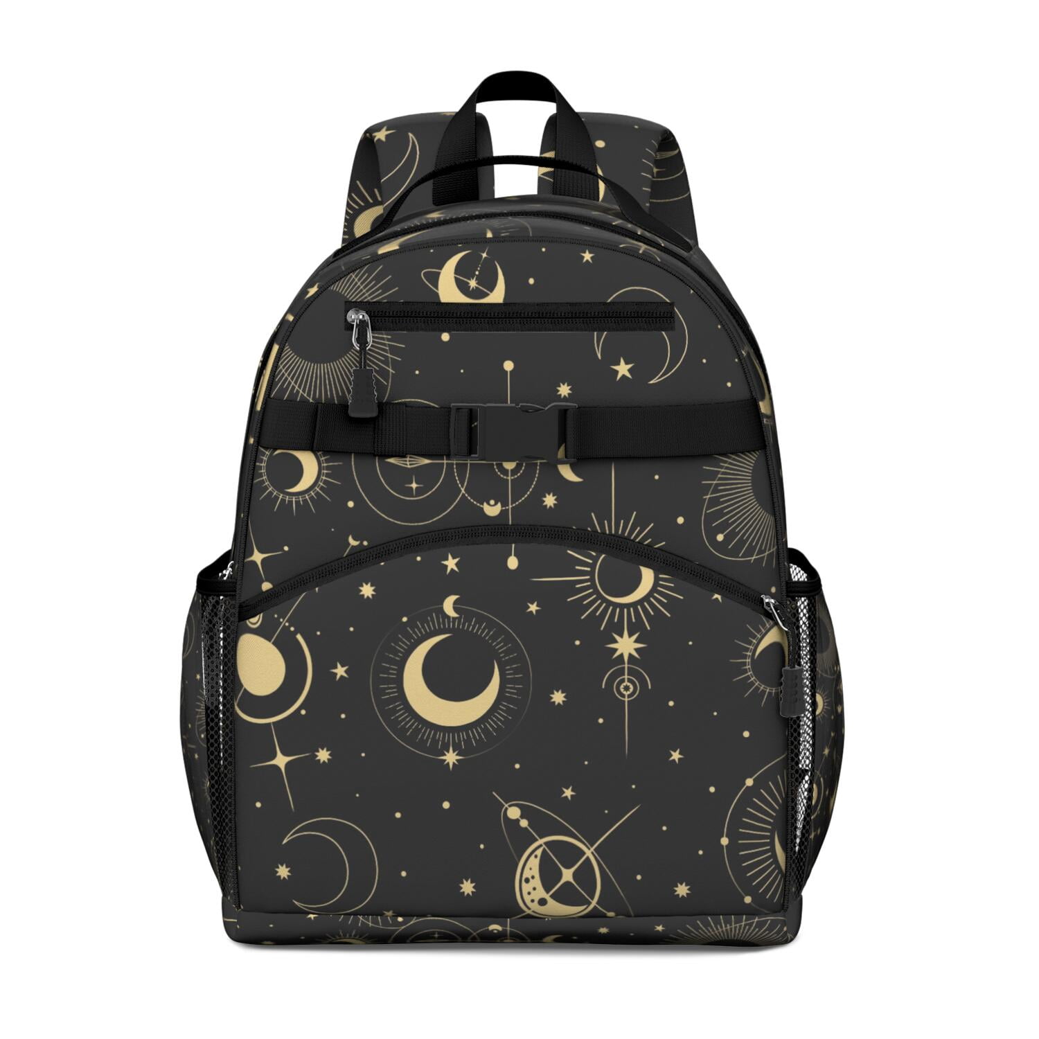 Dark Steampunk Students Backpack with Gothic Celestial Moon and ...