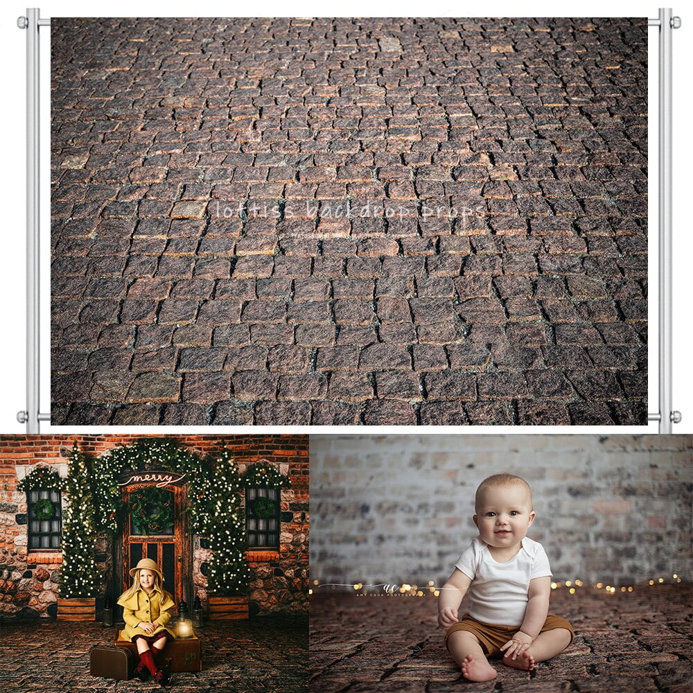 Dark Stone Road Backdrops Cobblestone Floor Photography Props Texture ...
