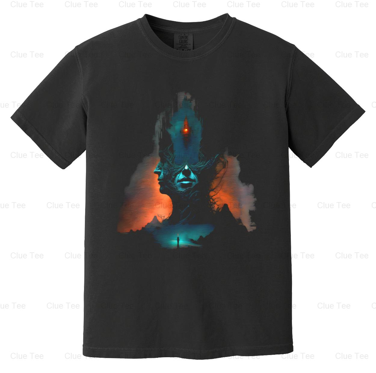 Dark Surrealism Dystopian Psychedelic Portrait Art Style Comfort Color ...