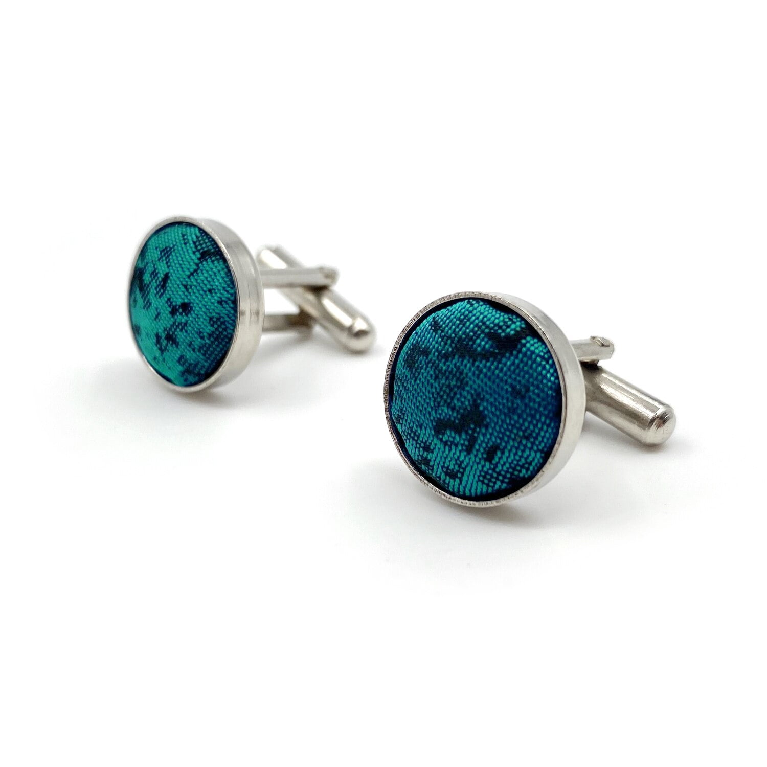 Dark Teal Black Blue Patterned Matching Cufflinks - Walmart.com