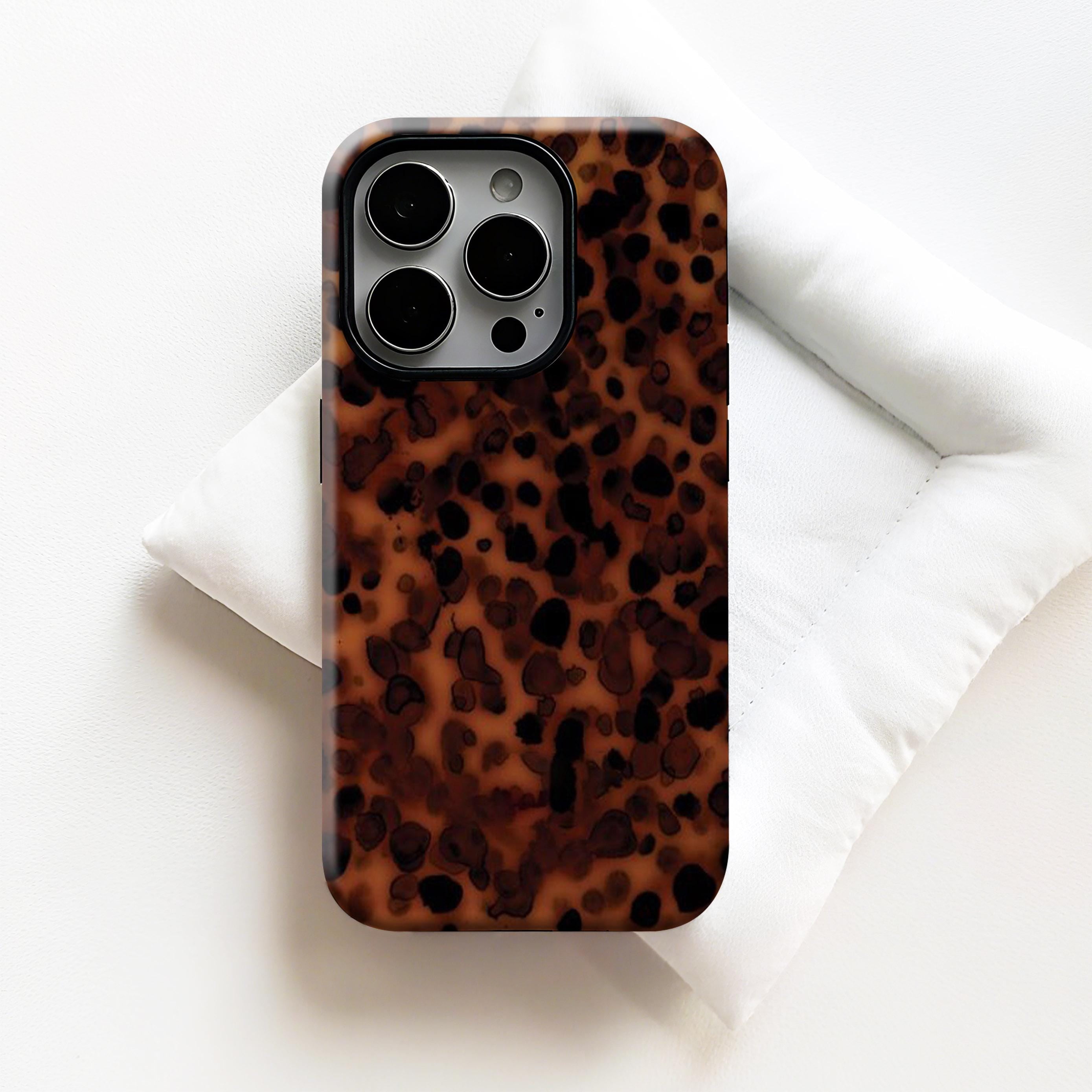 Dark Tortoiseshell Marine Animal Abstract Print Phone Case with iPhone ...