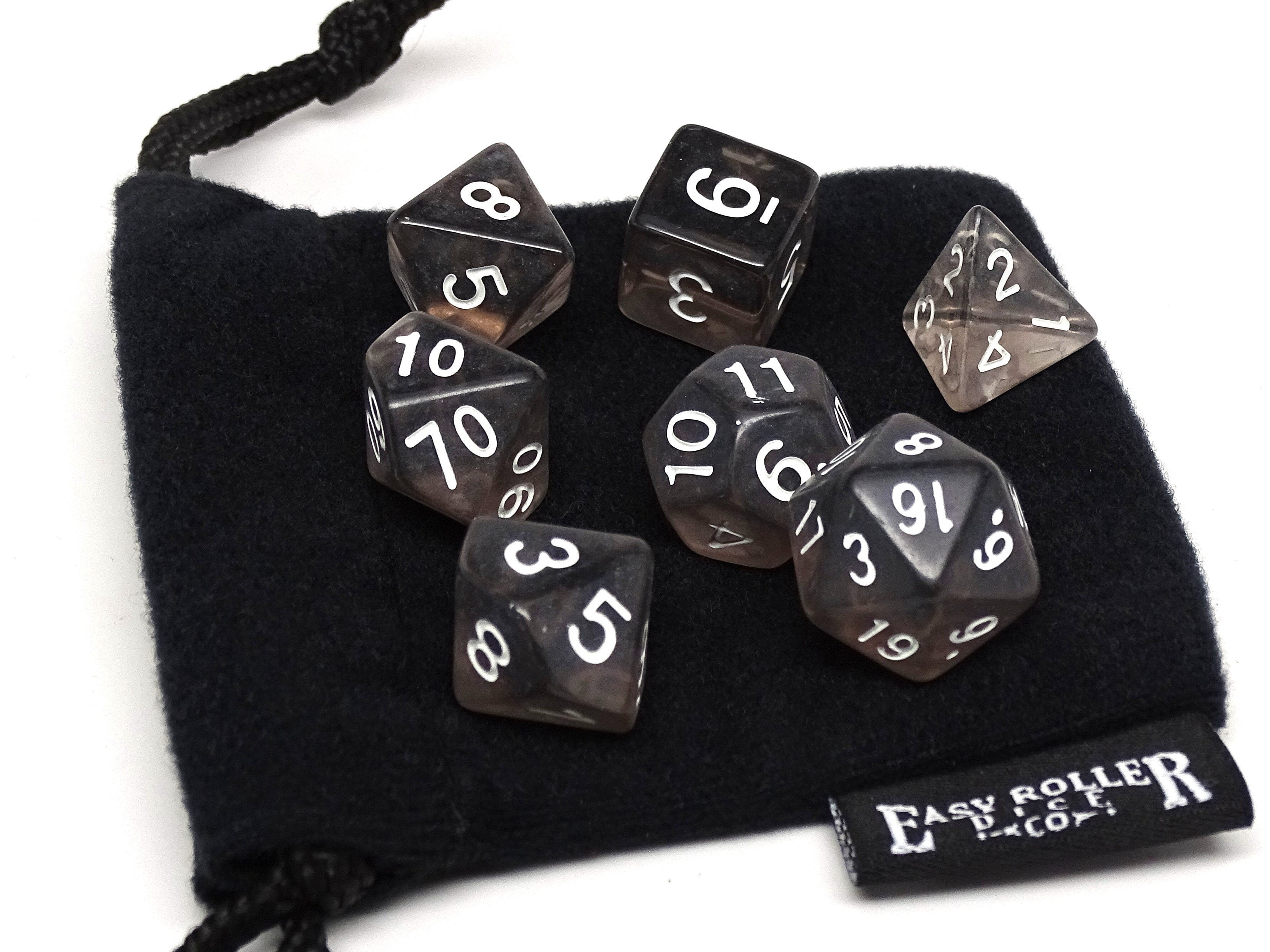 Dark Translucent Dice - 7 Piece Set - Walmart.com