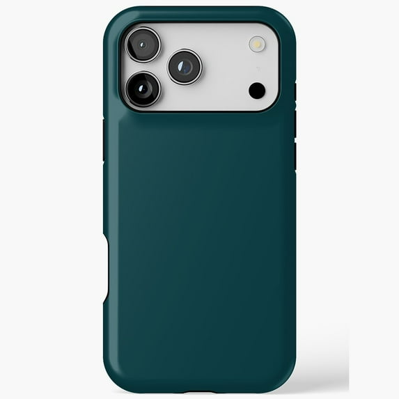 Dark Turquoise Solid Color Design iPhone Case 17 11 12 13 14 15 16 Pro ...