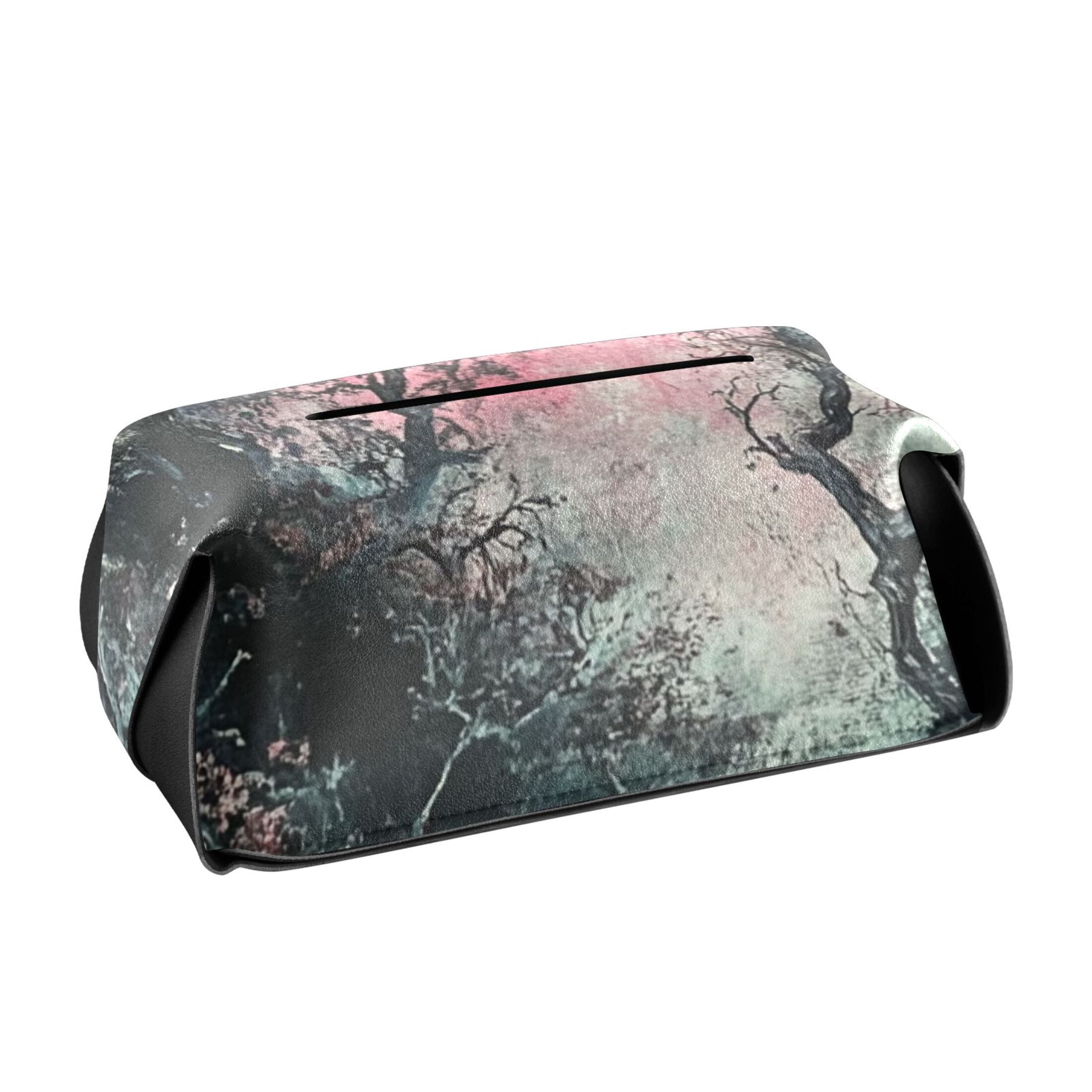 Dark Twisted Trees Tissue Box Cover Leather Square Rectangle Tissue Box ...