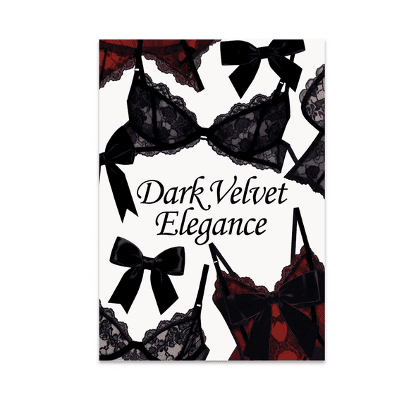 Dark Velvet Elegance Poster - Coquette Decor Enthusiast - 13x19 Poster ...