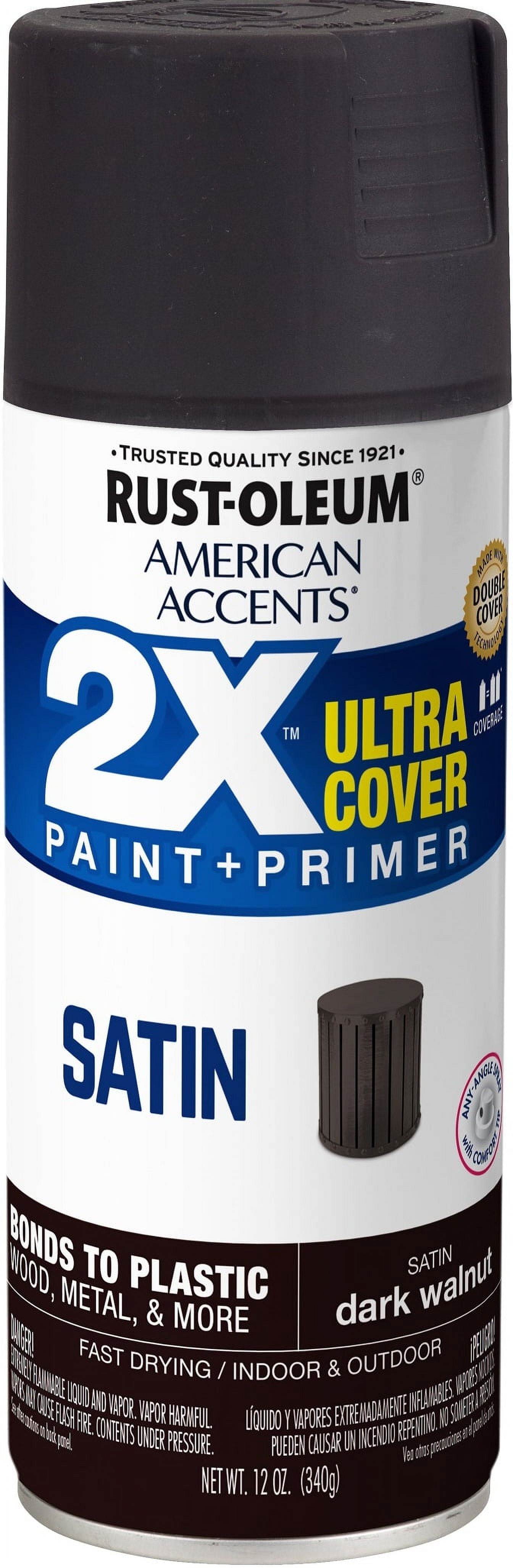 Dark Walnut, Rust-Oleum American Accents 2X Ultra Cover Satin Spray ...