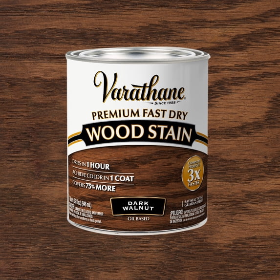 Varathane, Fast Dry Wood Stain, 262006, Dark Walnut Quart - Walmart.com