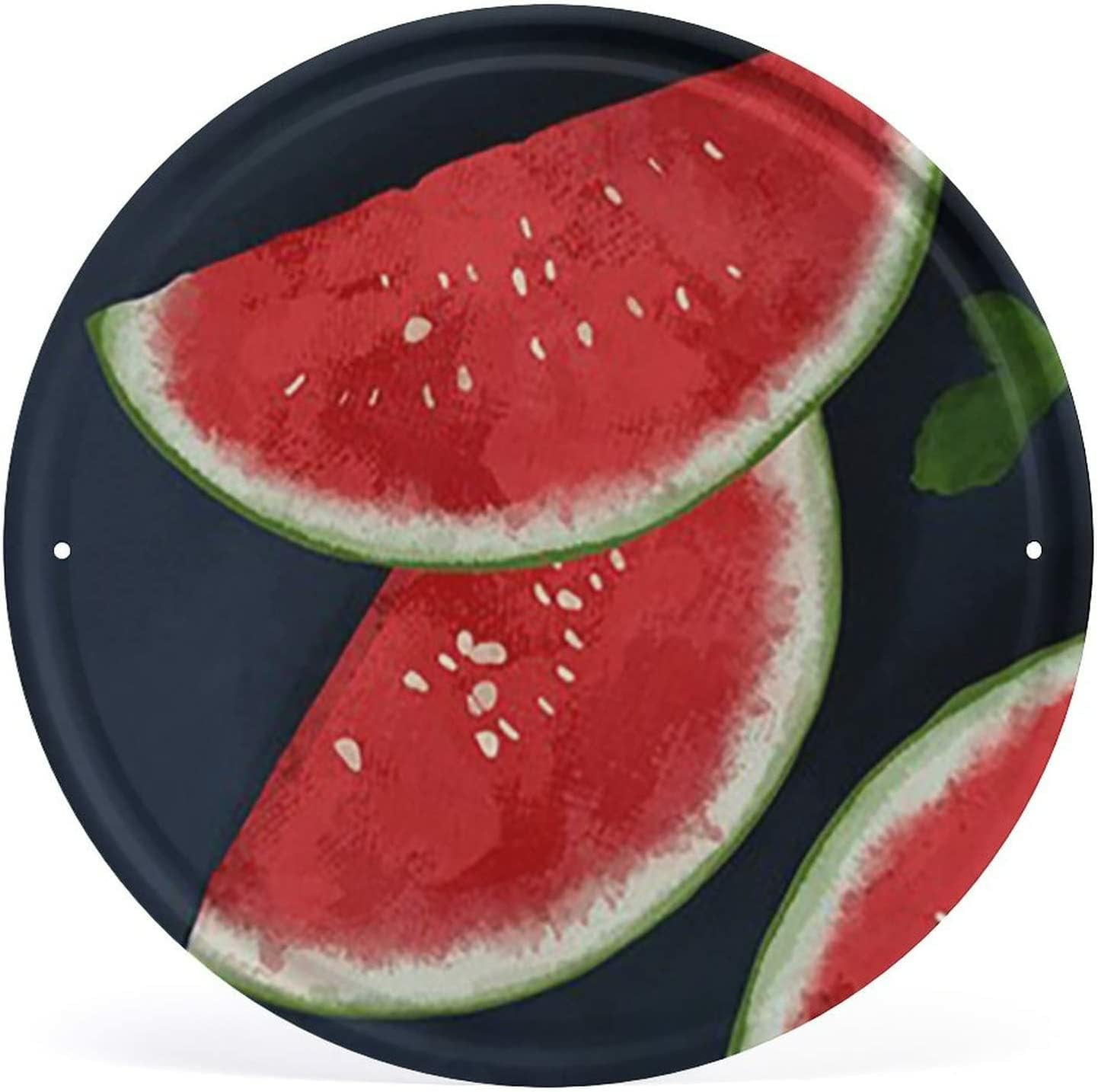 Dark Watermelon Wall Art Decor Dining Room Kitchen Metal Tin Signs ...