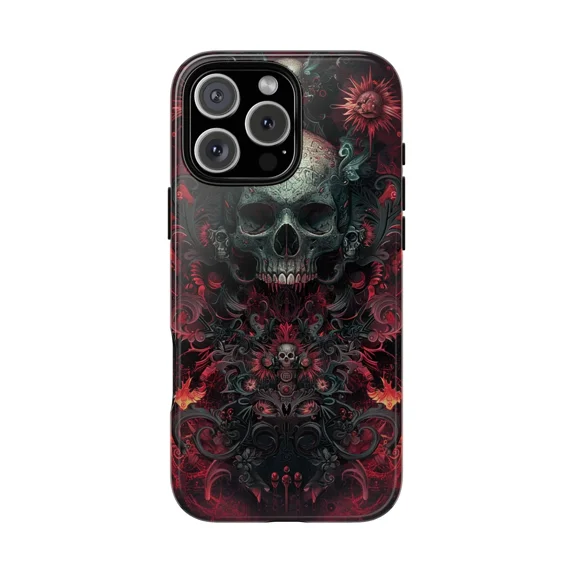 Dark Wave Gothic Abstract Decor Phone Case with iPhone 11-17 Pro Max ...