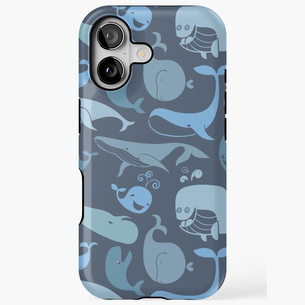 Dark Whales Deep Ocean Graphic Art Phone Case 17 16 15 14 13 12 11 Pro ...