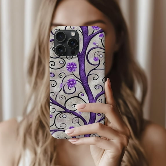 Dark Whimsical Floral Fantasy Tree Phone Case 17 16 15 14 13 12 11 Pro ...