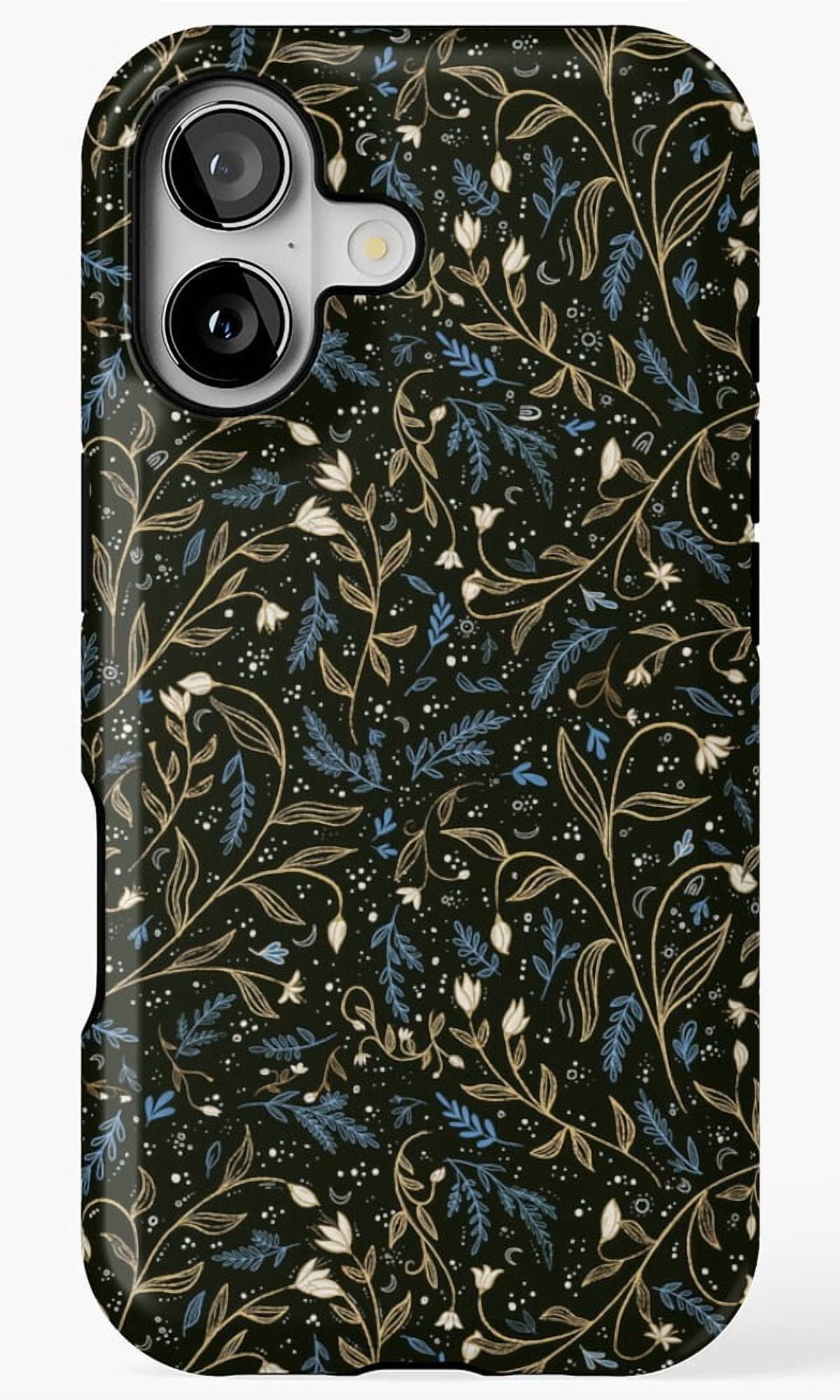 Dark Whimsigoth Ditsy Floral Goth Moon Witchy Phone Case for iPhone 17 ...