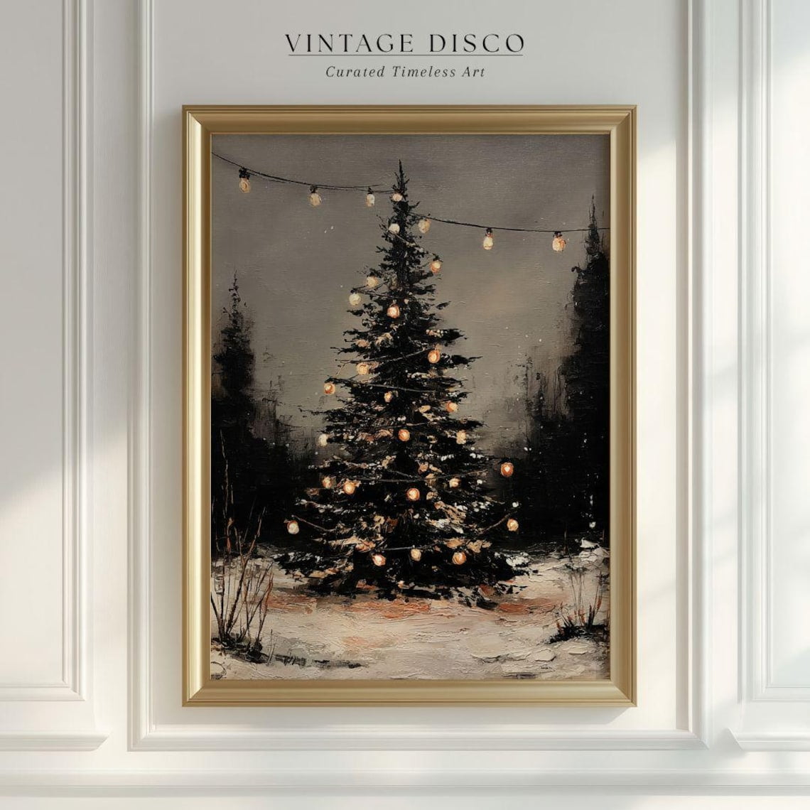 Dark Winter Tree Poster, Nostalgic Wall Art, Moody Academia UNFRAMED ...