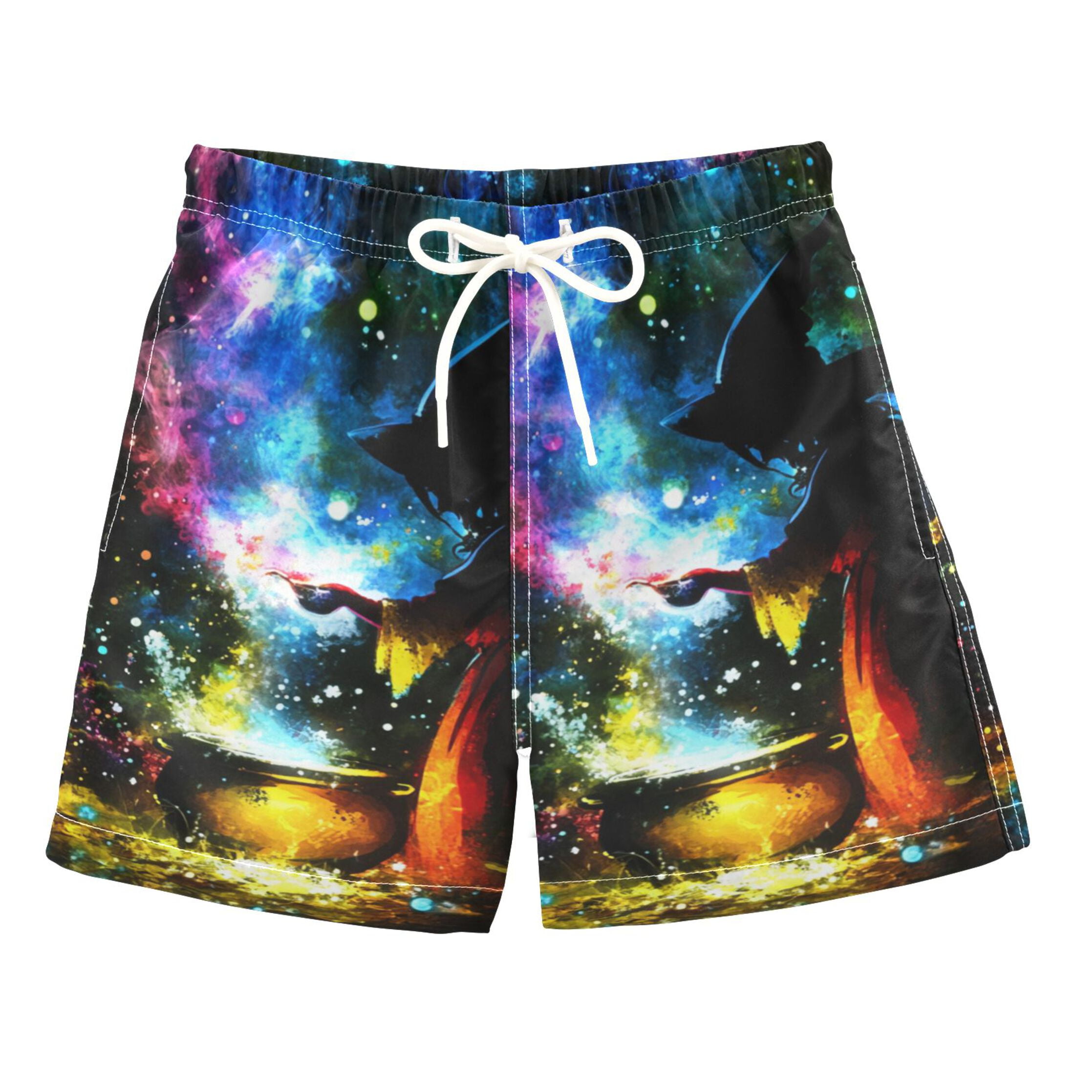 Dark Witch and Potion Boys Swim Trunks Quick Dry Boy Swim Shorts for 3 ...