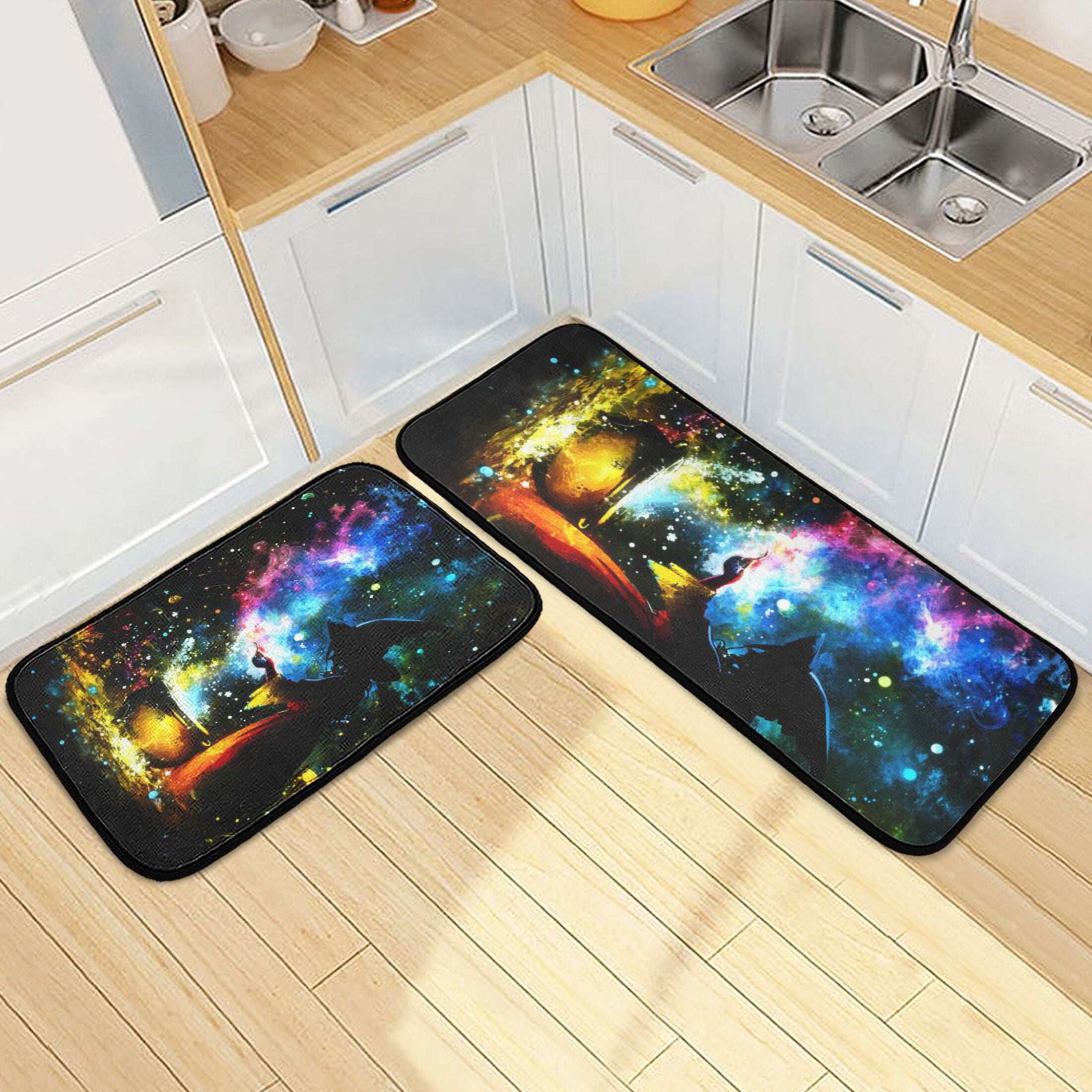 Dark Witch and Potion Kitchen Mat Set of 2 Cushioned Non Slip Rugs for ...