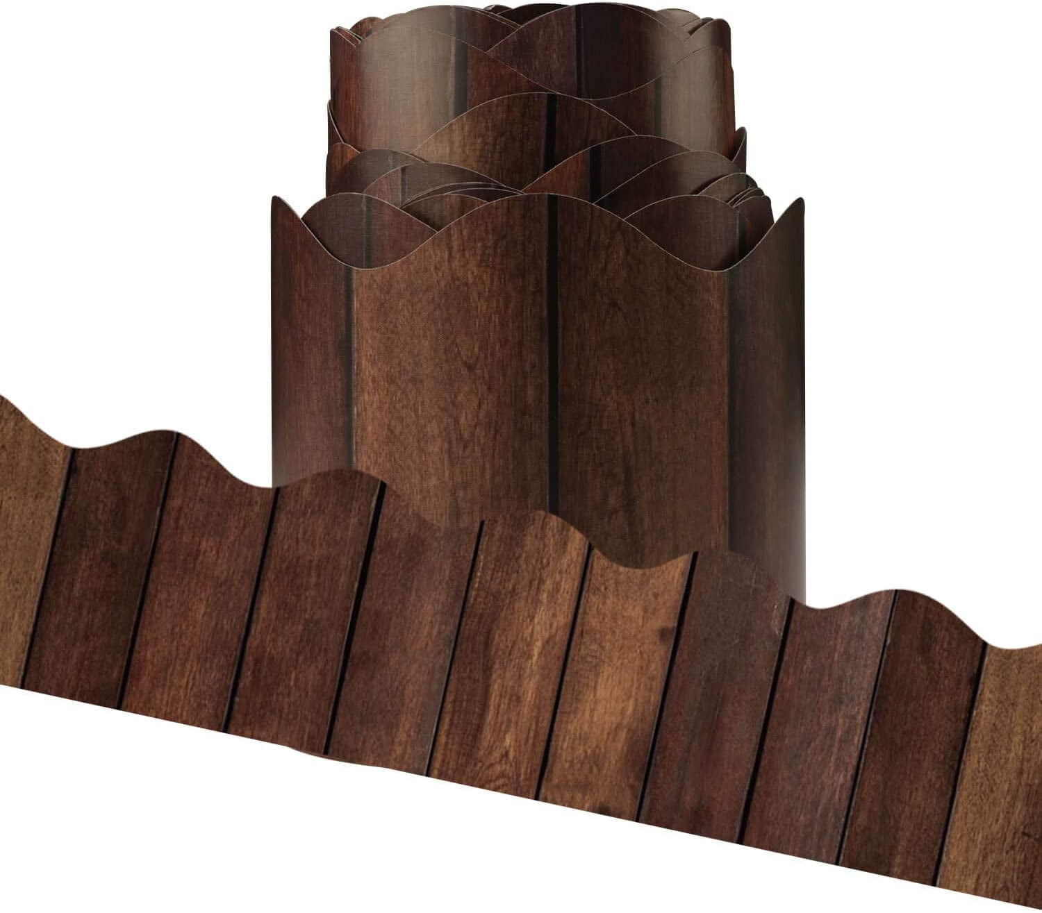 Dark Wood Bulletin Board Borders Scalloped for Classroom Decoration ...