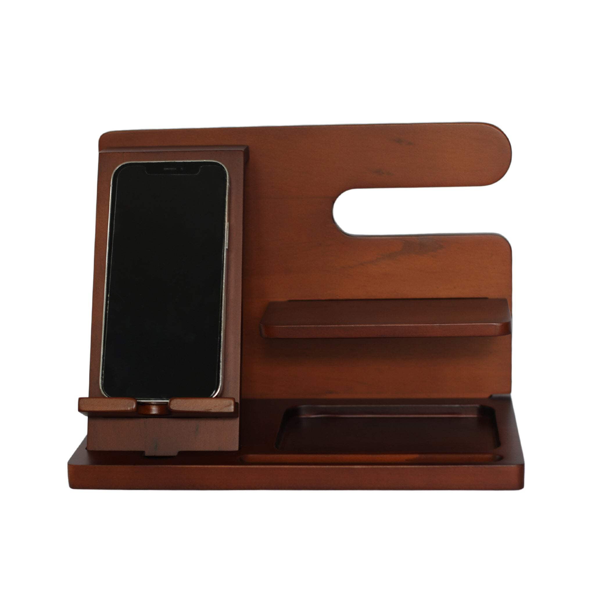 Dark Wood Charging Shelf/Valet - Walmart.com