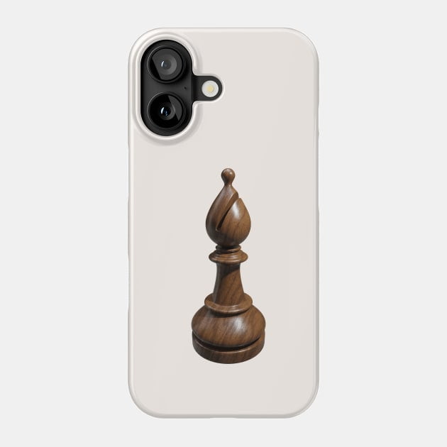 Dark Wooden Chess Bishop Art Case Compatible Across iPhone 11,12,13,14 ...