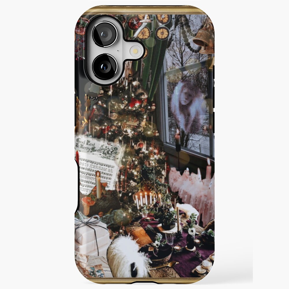 Dark Yuletide Gothic Winter Christmas Collage iPhone Case 17 through 11 ...