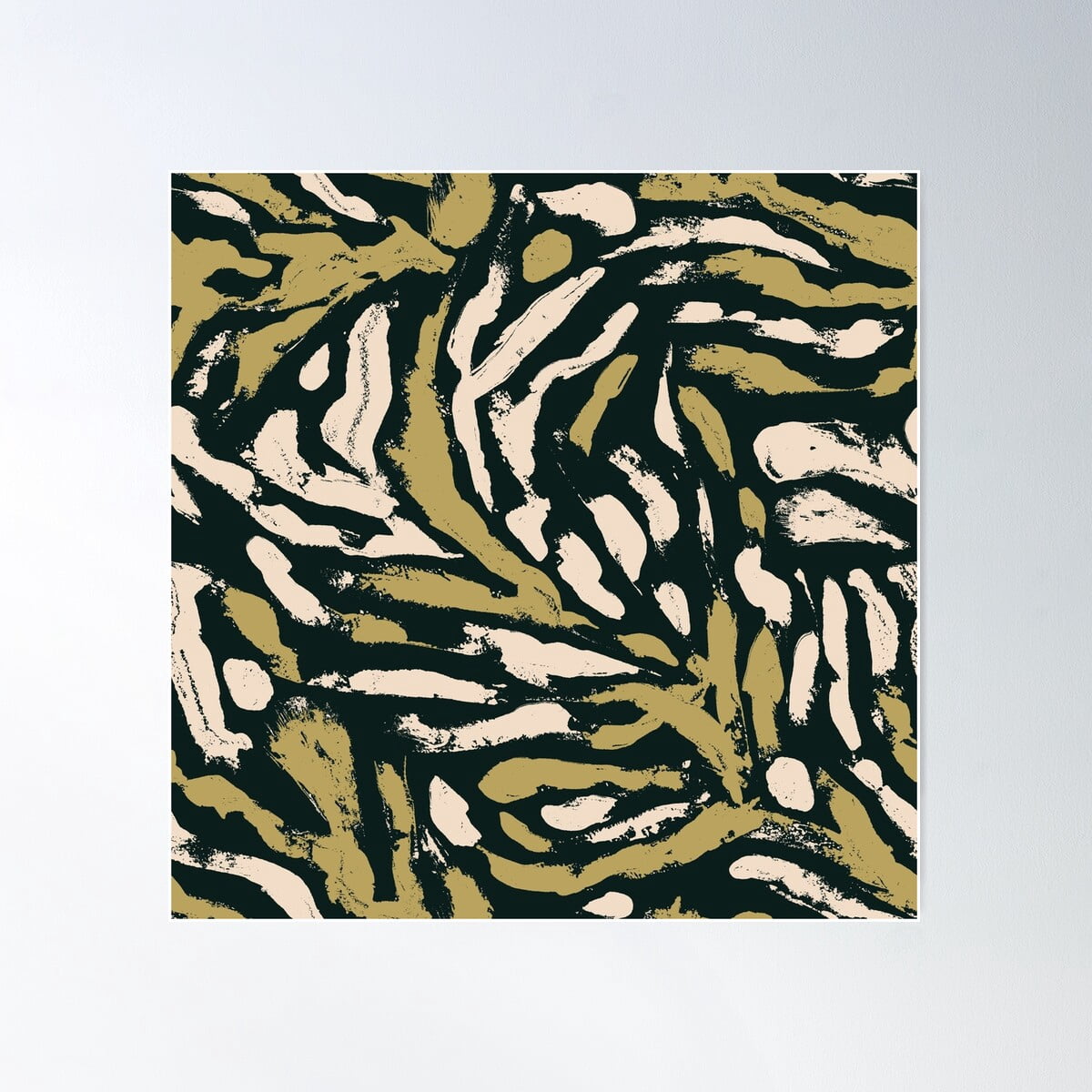 Dark Zebra Animal Print Poster Wall Art, Modern Wall Decor For Living ...