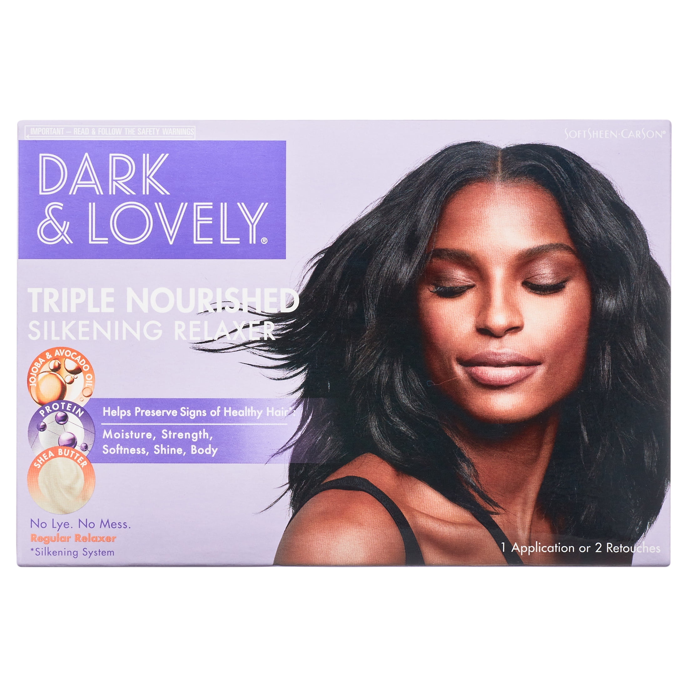 Dark and Lovely Hair Relaxer, Triple Nourished Shine Enhancer for All ...