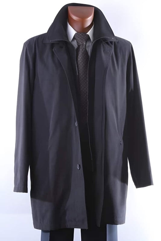 Dark color black Overcoat Three Quarter Length All Year Round Dress ...