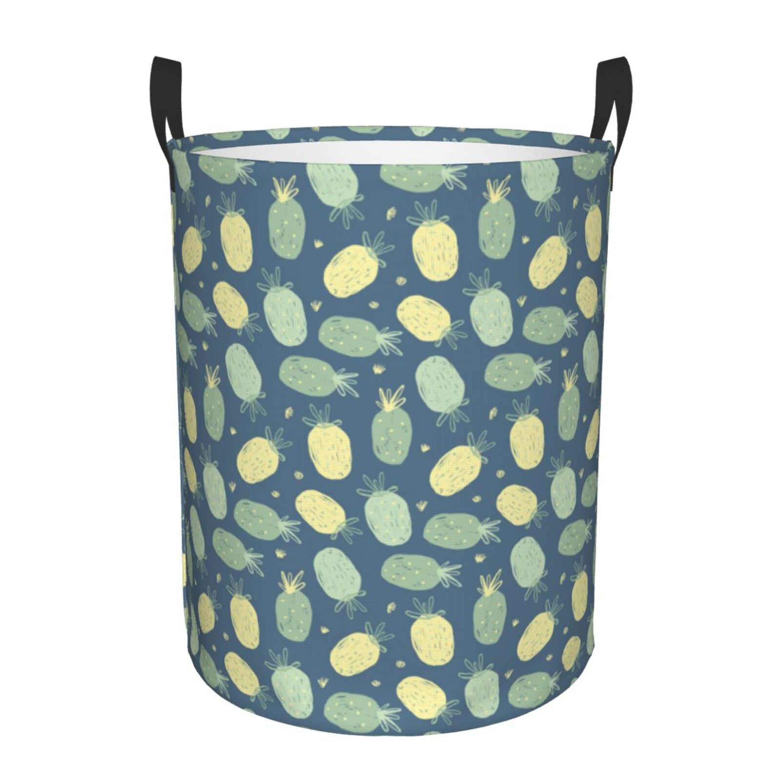 Dark colored pineapple Laundry Basket with Handles - Freestanding ...
