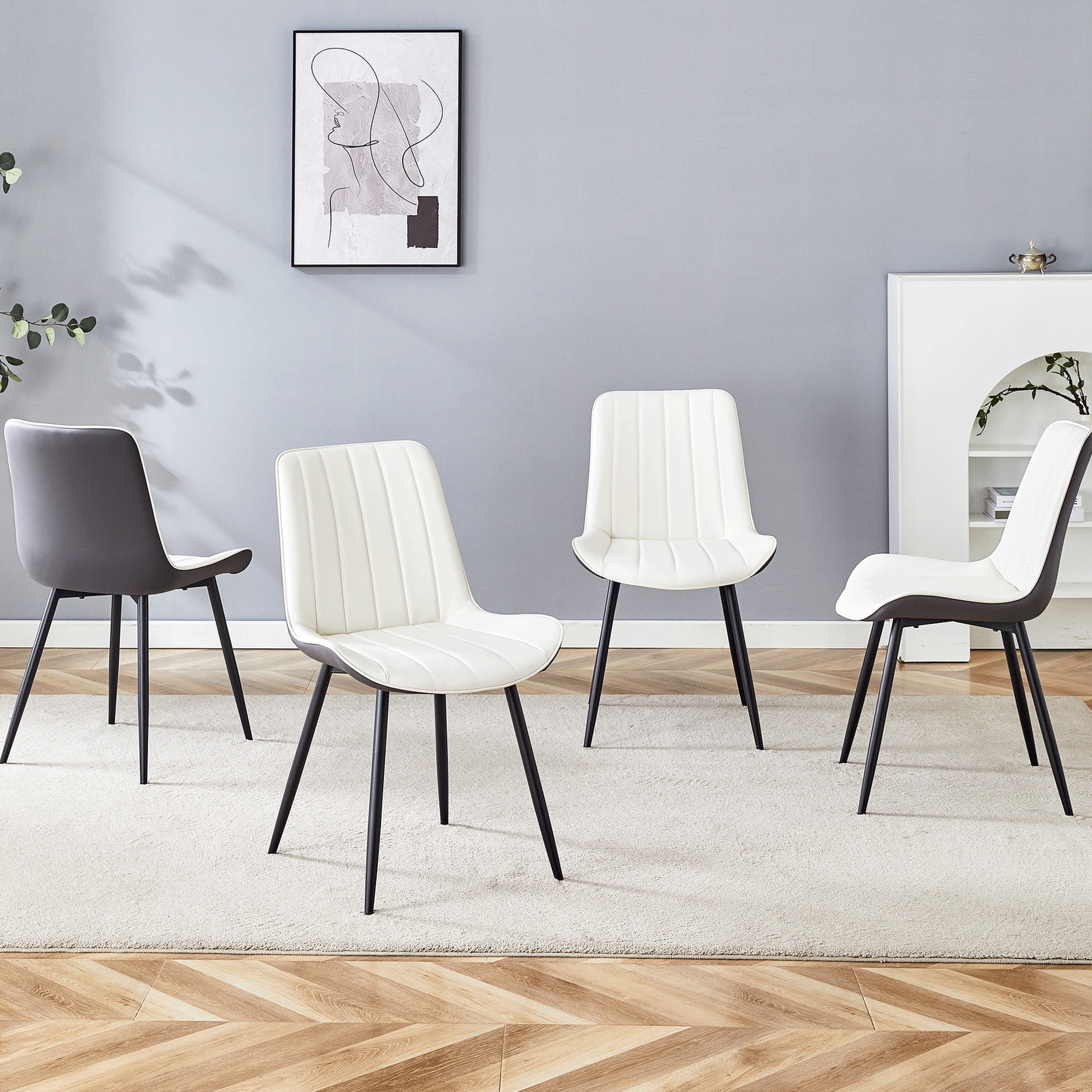 Dark gray main color, easy - to - assemble chairs - Add beauty to ...