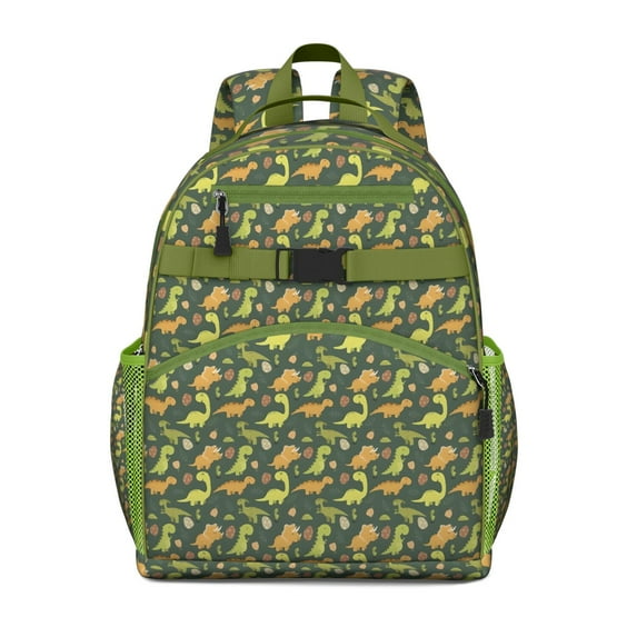 DarkGreen Cartoon Dinosaurs Eggs Pattern Backpack for School,Cute ...