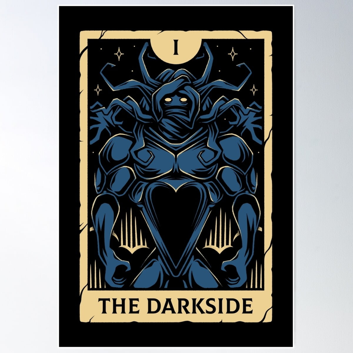 Darkside Heartless Tarot Card Poster Wall Art, Modern Wall Decor For ...