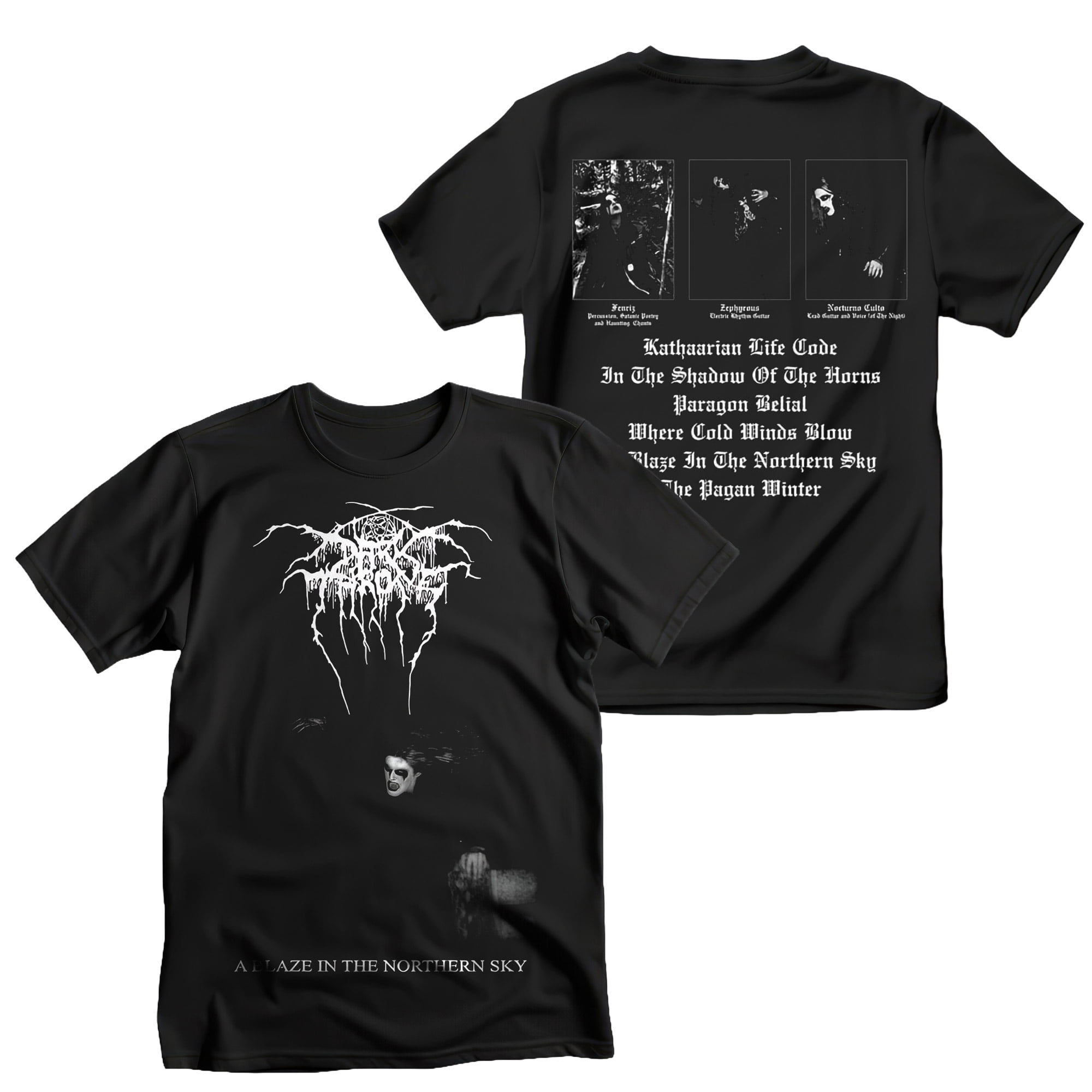 Darkthrone A Blaze In The Northern Sky Album T-Shirt Black Small ...