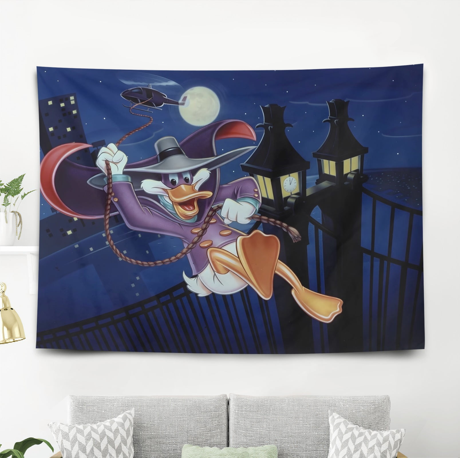 Darkwing Duck-Theme Anti-pilling Tapestry Gift Wall Hanging Backdrop ...
