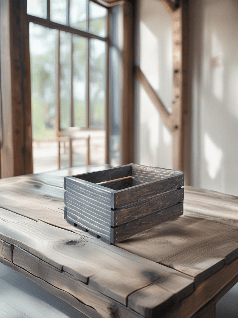 Darla'Studio 66 Small Vintage Stained Crate - Walmart.com