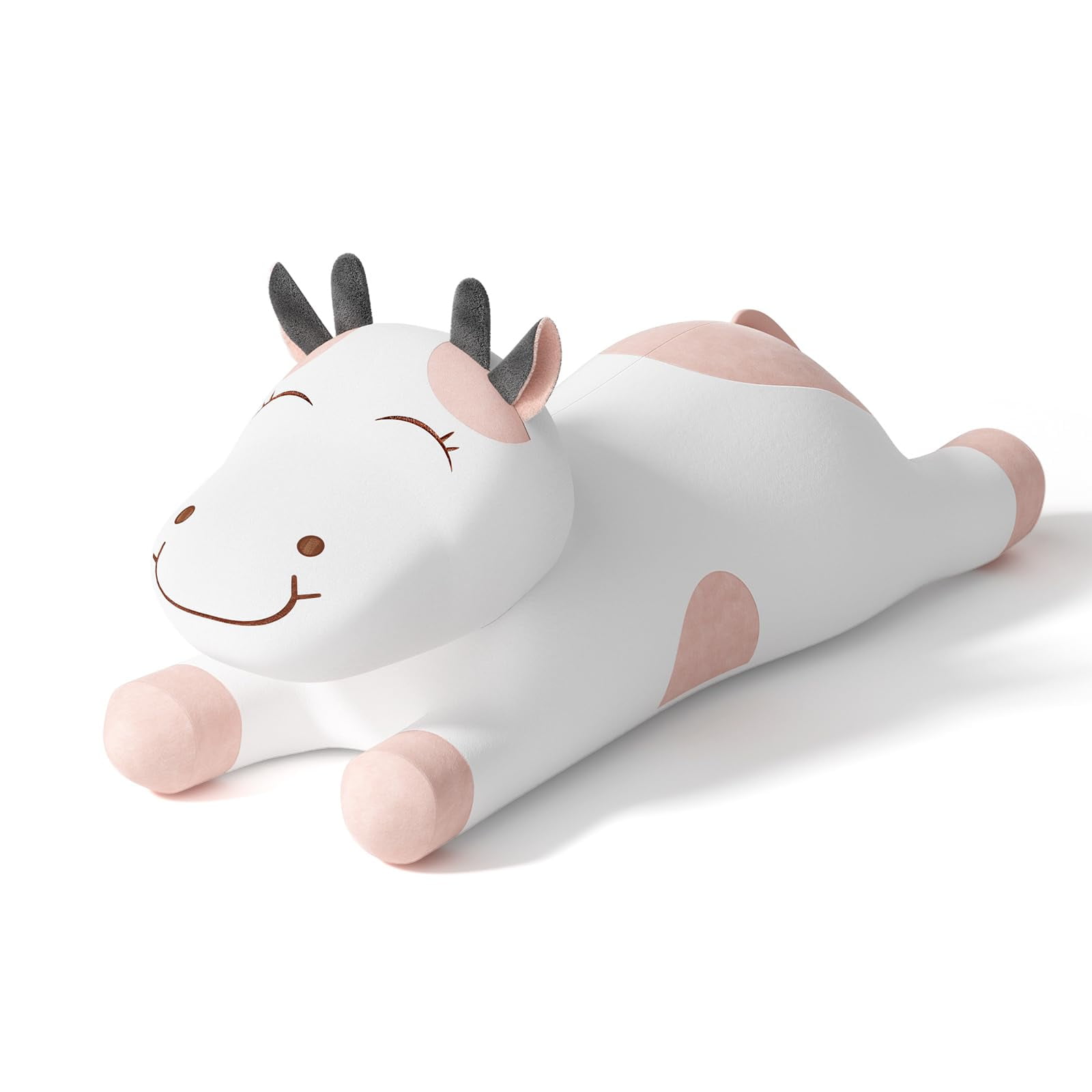 Darler Cow Stuffed Animals 20 in Large Pink Strawberry Cow Plush Toy ...