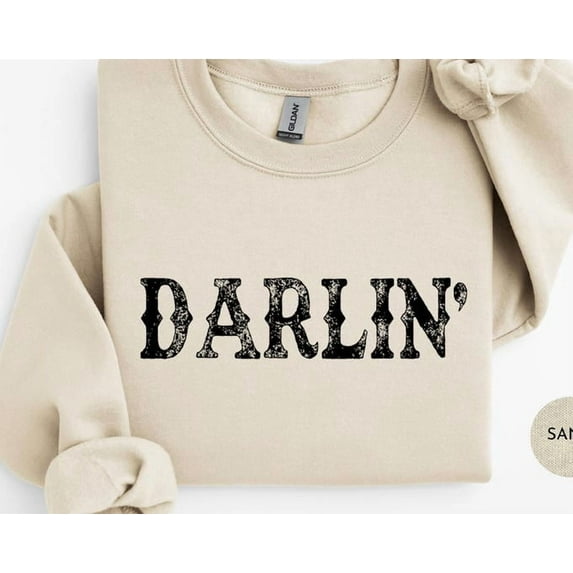 Darlin' Country Western Sweatshirt | Vintage Cowgirl Tshirt | Boho ...