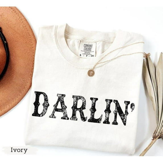 Darlin' Shirt, Western Graphic Tee, Country Girl Concert Shirt, Southern Cowgirl Outfit ...