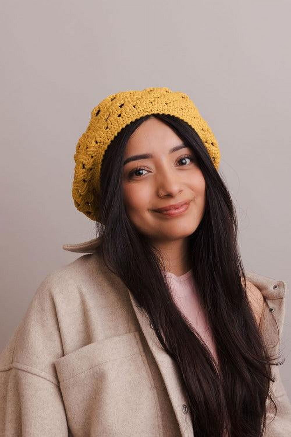 Darling Crochet Knitted Beret - Walmart.com