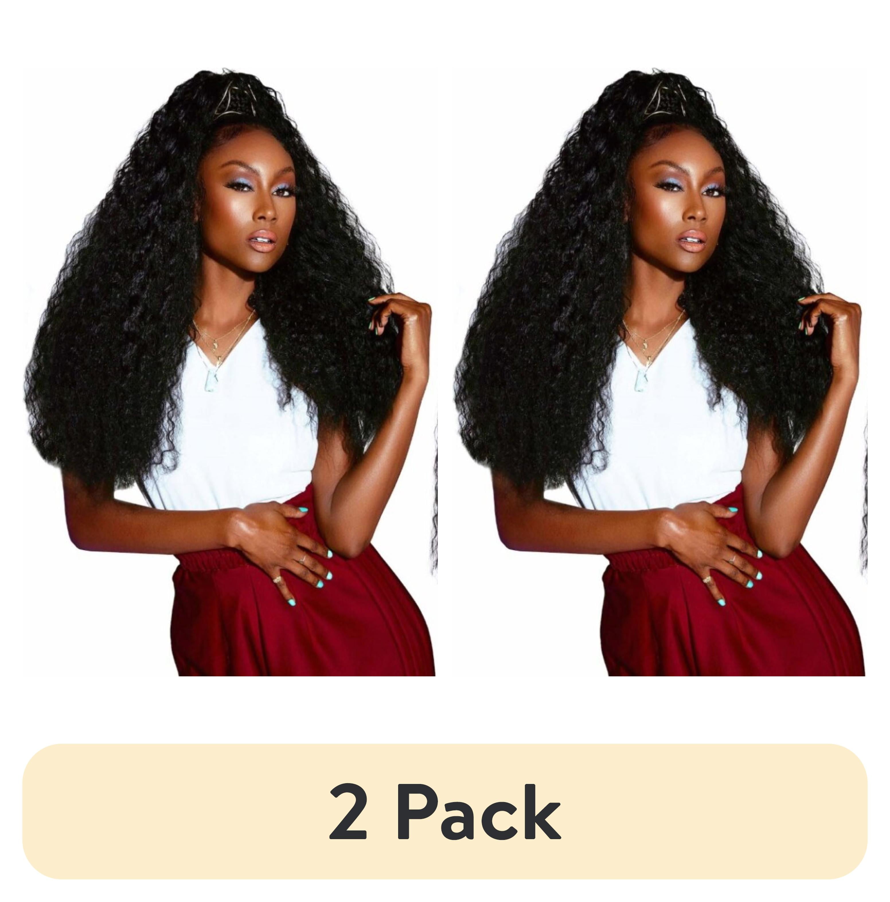 (2 pack) Darling Deep Wave Wrap Around Ponytail, 20 inch, #1B, Adult ...